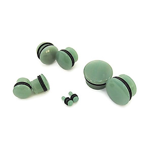 Intrepid Jewelry Green Aventurine Single Flare Plugs (8ga (3mm))