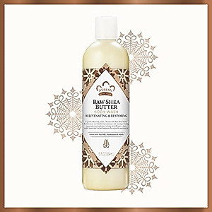 Nubian Heritage Body Wash Raw Shea Butter for Dry Skin Paraben Free Body Wash, 13 oz