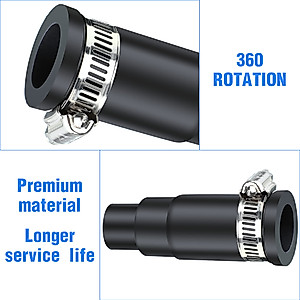 Dishwasher Drain Hose Adapter Compatible with Insinkerator Garbage Disposals, Dishwasher Hose Connector Include 1 Inlet Connector, 1 Hose Clamp and 3 Spring Clamps (1 Set)