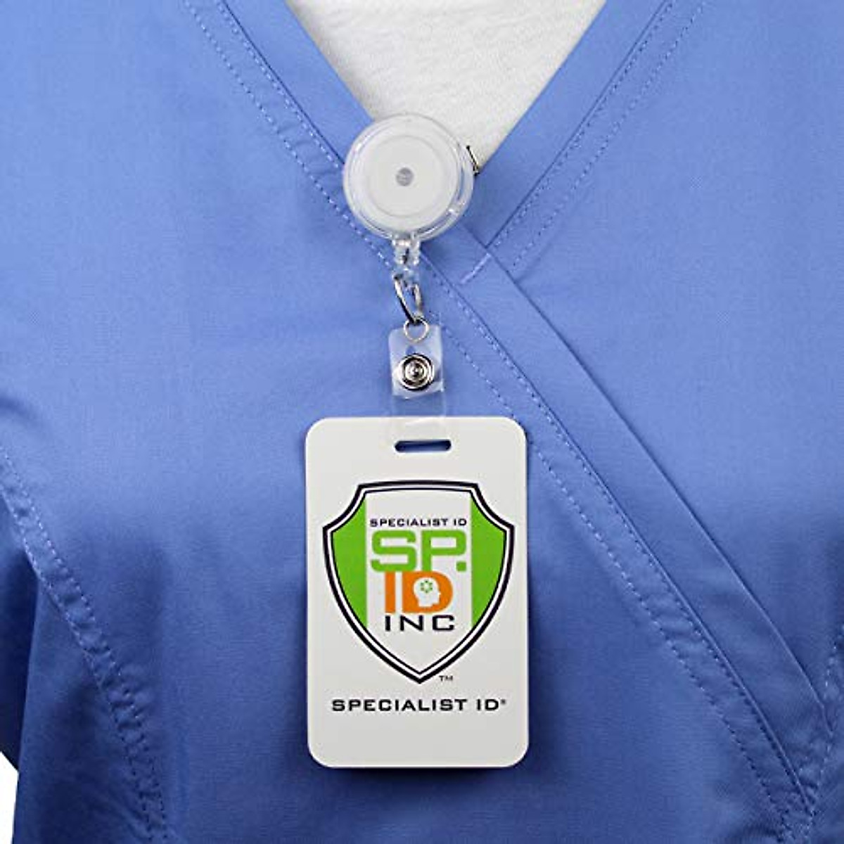 25 Pack - Premium Clear (Translucent) Retractable Badge Reels with Alligator Swivel Clip on Back by Specialist ID (Translucent Clear)