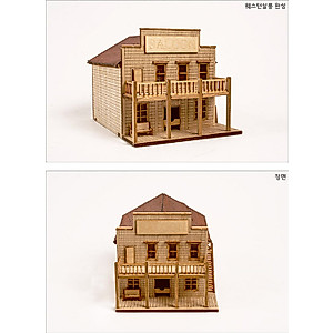 DESKTOP Wooden Model Kit Western Salong by Young Modeler
