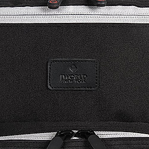 J World New York Lunar Rolling Backpack, Laptop Bag with Wheels, Black, 19.5"