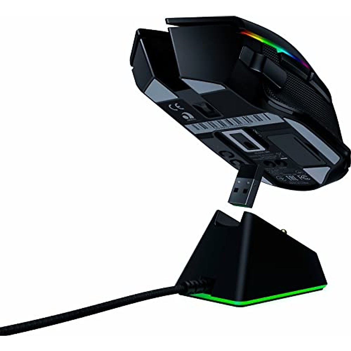 Razer Basilisk Ultimate HyperSpeed Wireless Gaming Mouse w/Charging Dock 20K DPI Optical Sensor - Chroma RGB - 11 Programmable Buttons - 100 Hr Battery - Classic Black (Renewed)