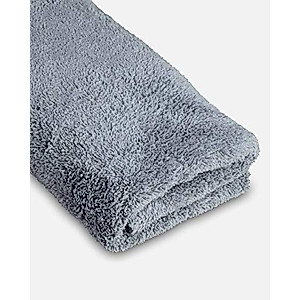 Adam's Borderless Grey Edgeless Microfiber Towel - Premium Quality 480gsm, 16 x 16 inches Plush Microfiber - Delicate Touch for The Most Delicate Surfaces (12 Pack)