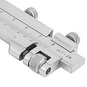 M1-26 Stainless Steel Height Vernier Caliper, Gear Tooth Vernier Caliper Altitude Slide Gauge Marking Ruler High Accuracy
