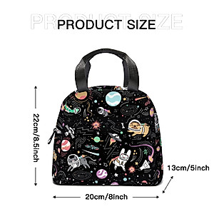 Giwawa Outer Space Lunch Bag for Boys Cat Dog Animal Lunch Box Insulated Lunch Box Lightweight Lunch Organizer Cooler Bag Kid School Women Men Adult