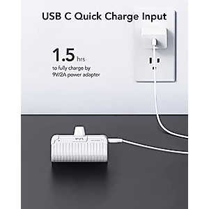 Small Portable Charger For iPhone,VRURC 5000mAh Power Bank Fast Charging,PD 20W Lipstick-sized Phone Charger Compatible With iPhone 14/14 Plus/Pro/Max/13/13 Pro/13 Pro Max/12/12 Pro/12 Pro Max/X-White