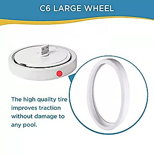 MAKHOON Large Wheel Complete with Tire Bearings Replacement for Polaris Zodiac 280 (Not Compatiable with Polaris 360 380 Model Pool Cleaner)