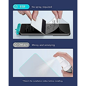 [3 Pack] ESR Liquid Skin Screen Protector Compatible with Samsung Galaxy S21 Ultra 2021 [Supports Fingerprint Sensor] [Full Coverage Polymer Film] [Includes Installation Kit]