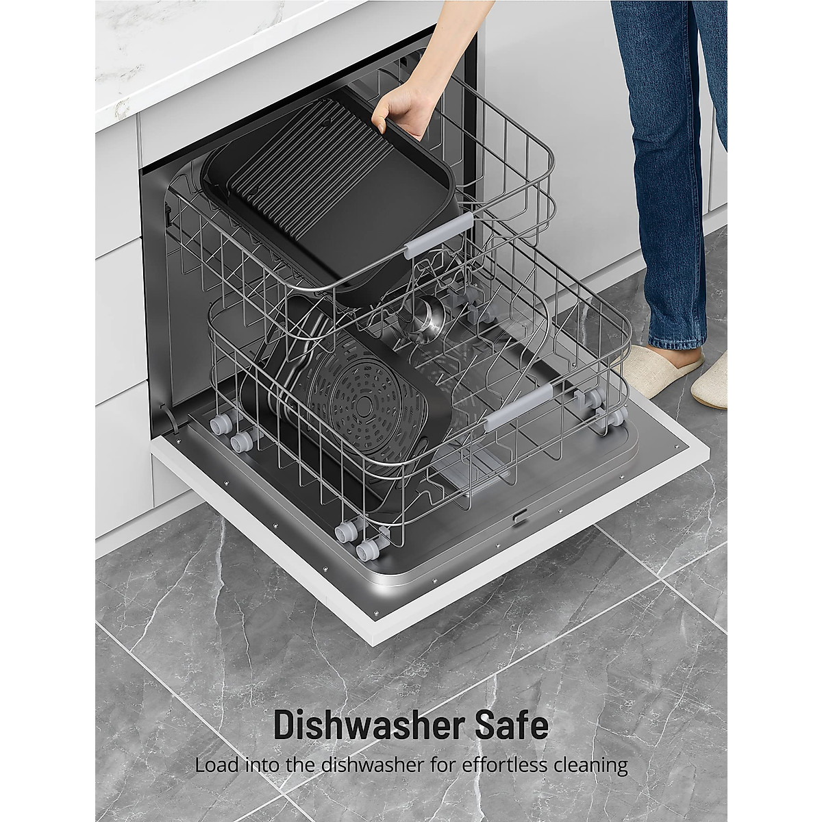 Indoor Grill and Air Fryer Combo, Paris Rhône Electric Indoor Grill Smokeless, 12-in-1 for Grill, Griddle, Slow Cook, Broil, Bake, Crisp, Roast, Dehydrate, Dual Heating Elements, Easy Knob Control