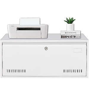 BUTISOW Lateral File Cabinets with Lock,1 Drawer Steel Wide Filing Organization Storage Cabinets,Home Office Furniture for Hanging Files Letter/Legal/F4/A4 Size (Mechanical-White)