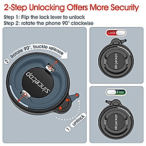 Mountain Bike Phone Mount,Bicycle Cell Phone Holder,Universal Aluminum Handlebar Stem Phone Clamp,Cycling Mobile Phone Clip,MTB Road Bike Quick Attach/Detach for iPhone Samsung Galaxy Google-Black