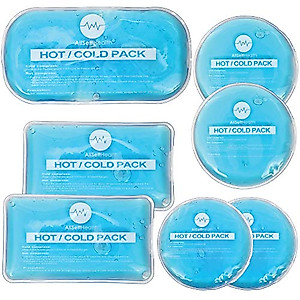 Reusable Hot and Cold Gel Ice Packs for Injuries | Cold Compress, Ice Pack, Gel Ice Packs, Cold Pack, Gel ice Pack, Cold Packs for Injuries | 7 Pack Blue