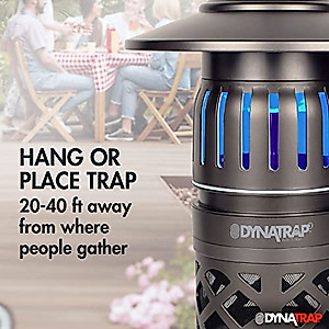 DynaTrap DT1050-TUNSR Mosquito & flying Insect Trap – Kills Mosquitoes, Flies, Wasps, Gnats, & Other Flying Insects – Protects up to 1/2 Acre
