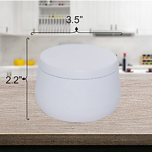 NEXBEXES 8oz Candle tins with lids,White Candle Jars,Bulk Candle tins for Making Candles,Candle Making Jars(24PACK, White)