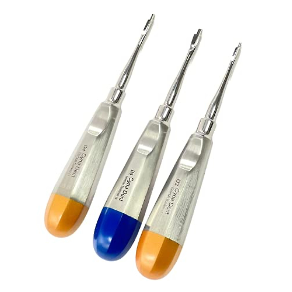 New German Stainless Set of 3 LUXATING PERIOTOMES Dental ATRAUMATIC EXTRACTING Elevators 3MM 4MM 5MM