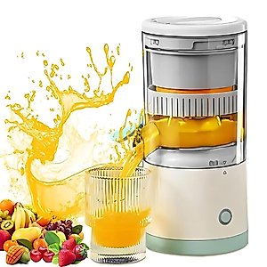 Rechargeable Electric Citrus Juicer - USB-C, Wireless, Portable Orange Juice Squeezer, Premium Juicer for Lemon, Tomato, Grape, Watermelon