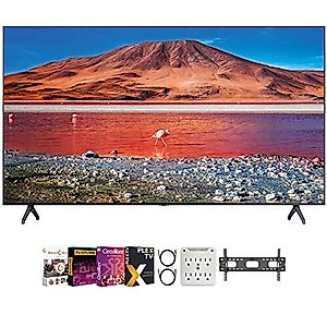 SAMSUNG UN58TU7000 58" 4K Ultra HD Smart LED TV Bundle with Premiere Movies Streaming + 30-70 Inch TV Wall Mount + 6-Outlet Surge Adapter + 2X 6FT 4K HDMI 2.0 Cable