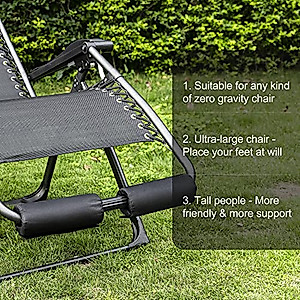 UNEEDE Zero Gravity Chair Cushion for Foot Rest, Universal Oversized Folding Loungers Recliners Foot Cushion, Footrest Padding for Patio Lawn Outdoor Chair, Anti Gravity Chair Accessory for Tall User
