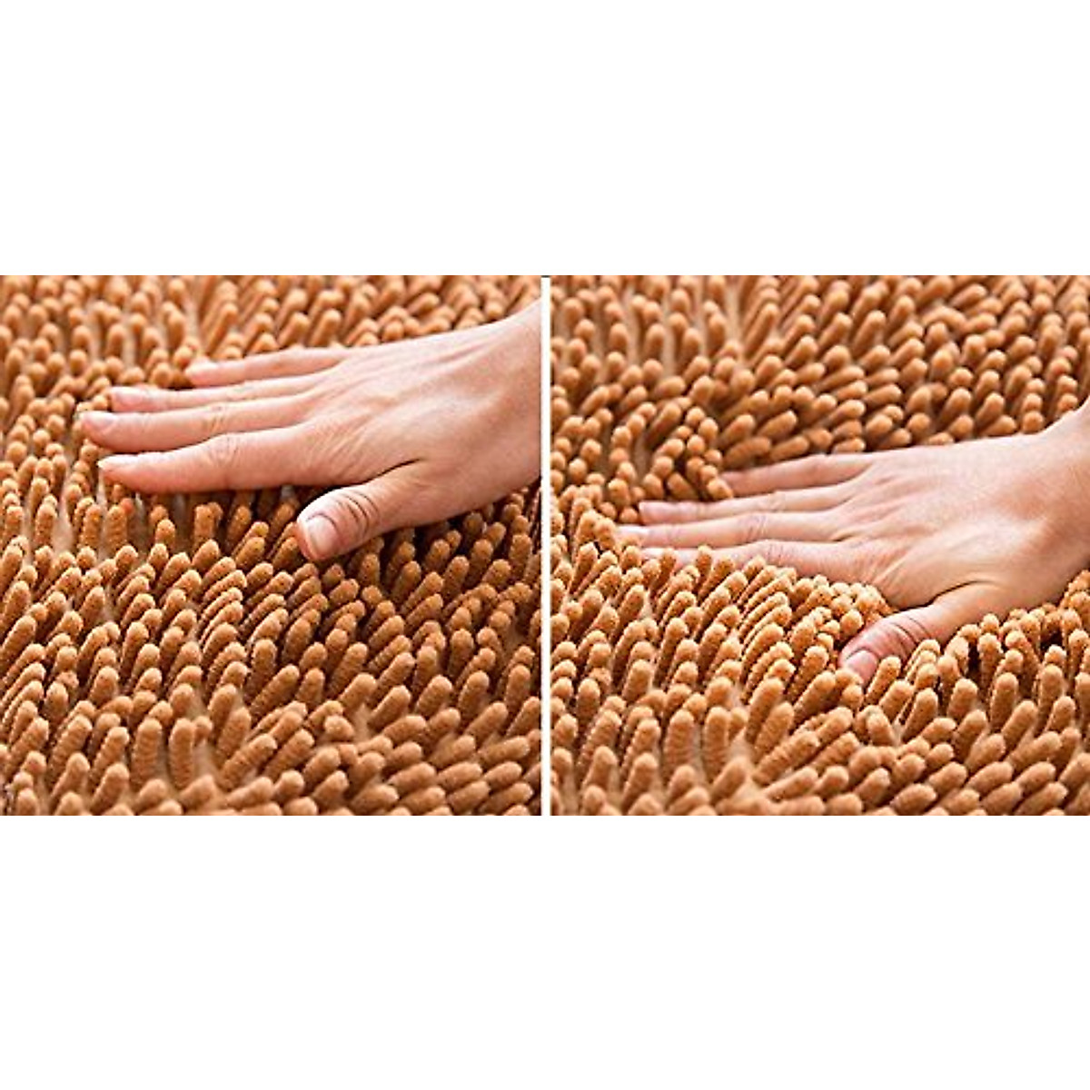 TOPCHANCES Chenille Bathroom Rugs ,Non Slip Extra Soft Plush Bath Mat Absorbent Shaggy Bathroom Rug for Tub, Shower and Bath Room Floor Mats, 23.5" X 35.5"