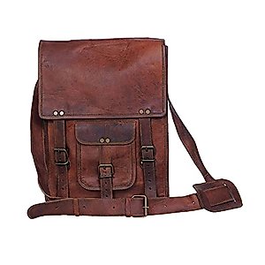 Komal's Passion Leather 11 Inch Sturdy Leather satcel Ipad Messenger Bag for Men and Women