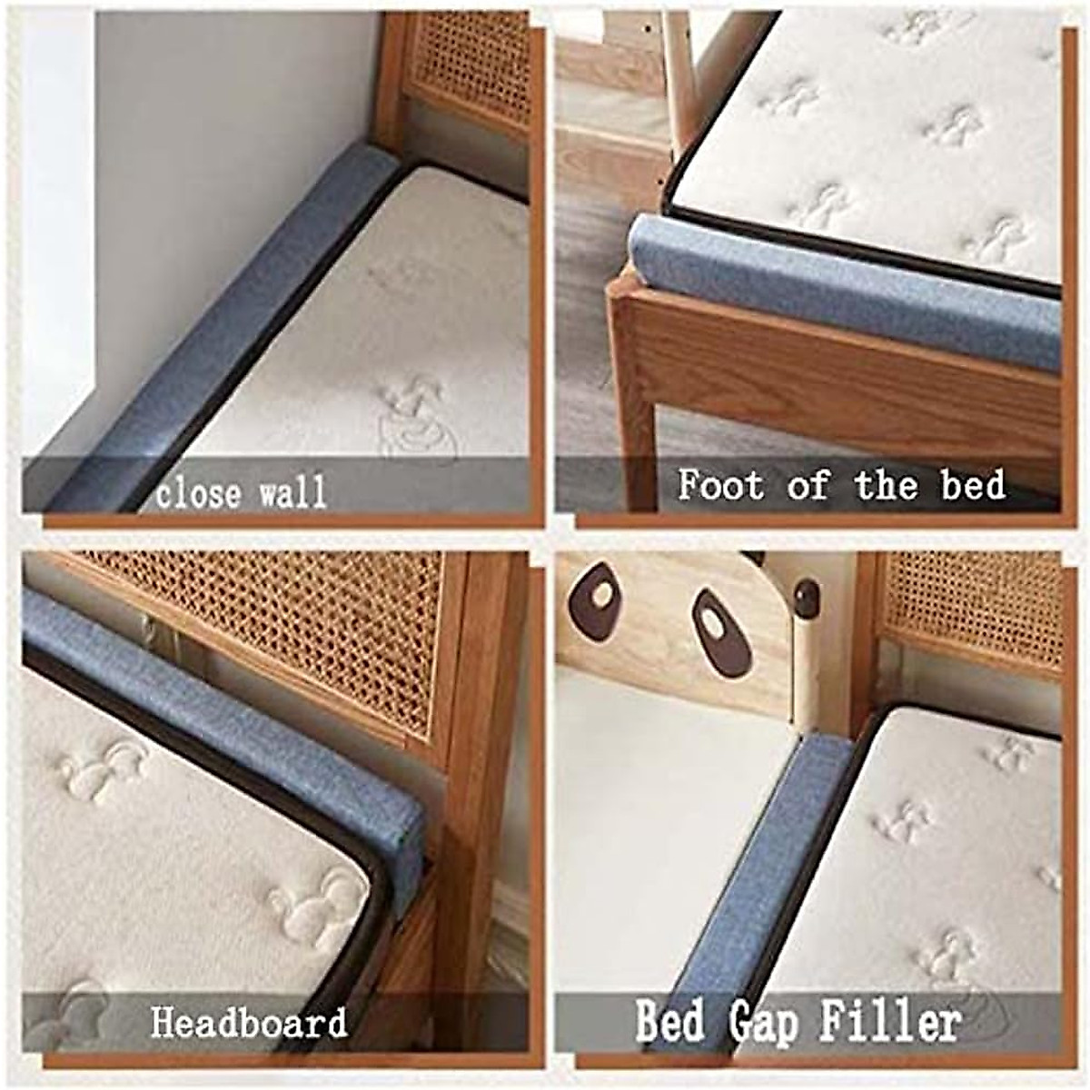 YUURO Custom Luxury Memory Foam Bed Wedge,Mat Gap Filler Adjustable,Bed Gap Filler for Headboard,Long Pillow,Mattress Connector,Sofa Cushion,Single/Twin/Queen/King