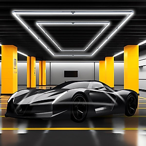 VIHOSE 1 Set Garage LED Light Ceiling Lights Car Detailing Ceiling LED Light Suitable for Garage Workshop Basement Warehouse Gym (2 Rectangles)