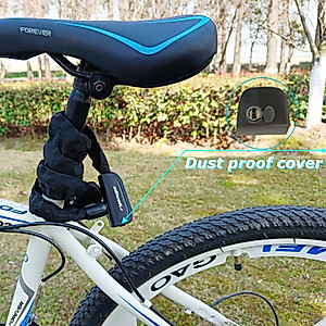 RYANGO Bike Chain Lock, Bike Locks Heavy Duty Anti Theft, Bicycle Lock with 2 Keys, Bicycle Chain Lock for Bike, Motorcycle, E-bike, Scooter, Gate, Door, Fence