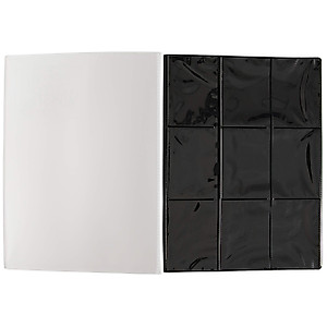 Monster 9 Pocket Trading Card Binder - Matte White Album, Anti-Theft & Anti-Drop TCG Protection w Side Loading Padded Pockets, Double Sided, Holds 360 Cards, For Sports, Gaming, Kpop, Christmas Gift