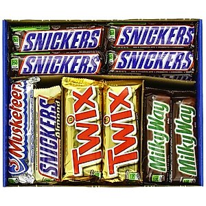M&M Mars Chocolate Bar Variety Pack, 55 Ounce, 30 Count