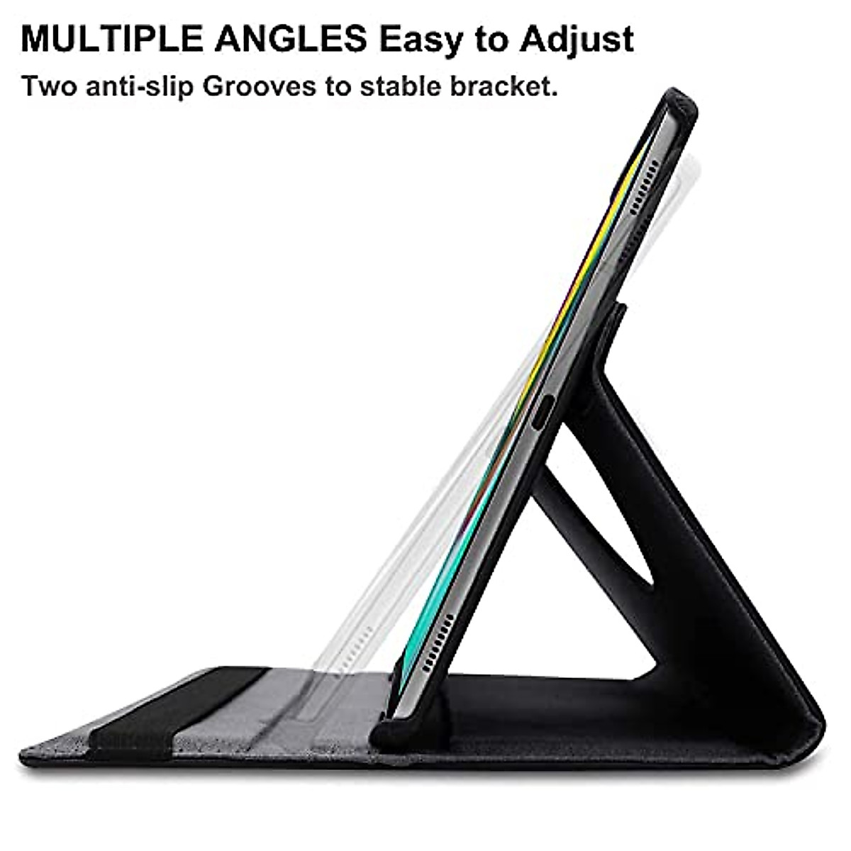 Case for Samsung Galaxy Tab S5e 10.5 inch 2019 (SM-T720 T725 T727) - 360 Degree Rotating Stand Case Full Protective Smart Cover,Bonus Stylus Pen,Screen Film (Black)