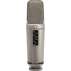 Rode NT2-A Large-Diaphragm Multipattern Condenser Microphone Bundle with Auray RF-5P-B Reflection Filter (Metal) and Auray RFMS-580 Filter Mic Stand