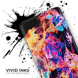 DesignSkinz Liquid Abstract Paint V74 Protective Vinyl Decal Wrap Skin Cover Compatible with The Samsung Galaxy S20 (Screen Trim & Back Glass Skin)