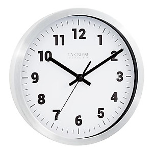 La Crosse Clock 404-2626 10-in. Nash Analog Quartz Wall Clock