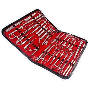 Premium A2ZSCILAB 157 Pieces Instruments Kit Veterinary Scissors Forceps Needle Holders Scalpel Handle, Stainless Steel All in One