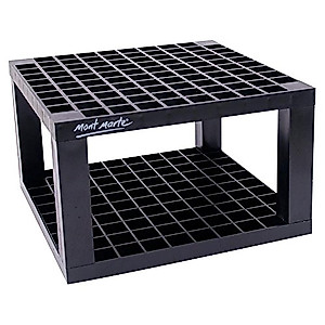 MONT MARTE Studio Tidy 2 Pack. 96 Hole Plastic Pencil & Brush Holder for Paint Brushes, Pencils, Markers, Pens and Modeling Tools. Provides Excellent Art Studio Organization.