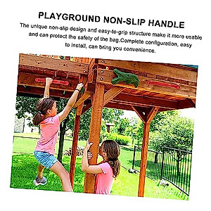 1 Set/4pcs Plastic Handle Outdoor Swings for Kids Outdoor Play Houses Grab Handles Grips Swing Safety Handle Hand Grips for Playset Safety Handle Parts Holder Jungle