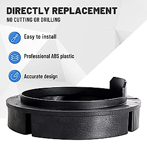 NuIth 6.5 Inch Speaker Adapters Plate Spacer for VW 1999-2019, Porsche 2000-2006, Skoda 2005-2013, Seat 1999-2005 Aftermarket Front Door Speaker Adapter Mount Bracket Rings