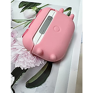 Cute Case Design for Apple AirPods Pro Anime Animal Cool Kawaii Cover Silicone Shell Anti-Fall Cases for AirPods Pro 2019 with The Carabiner for Men Women (Airpods Pro, Cute Piggy)