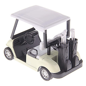 1/20 Scale Alloy Golf Cart Vehicle Model, Diecast Pull Back Car Model Kids Collectible Toy
