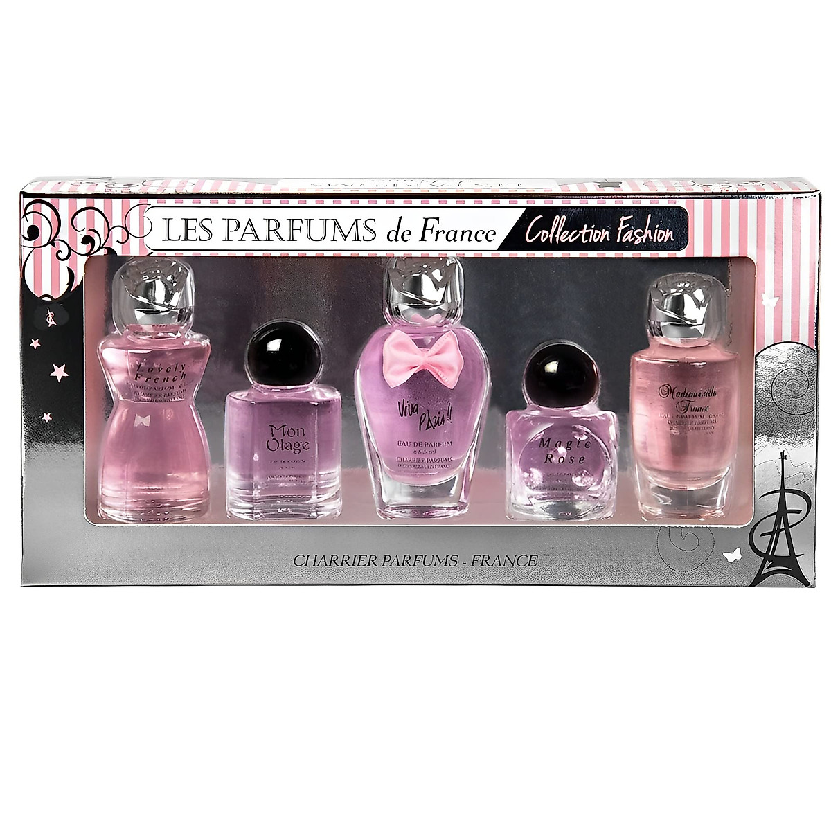Charrier Parfums - 5 Eaux de Parfum Gift Set - 'Collection Fashion' - 49.7 ml - Made in Provence, France