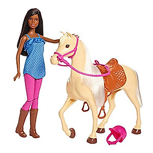 Barbie Doll, Brunette, and Horse, Gift for 3 to 7 Year Olds