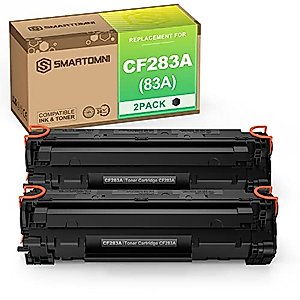 S SMARTOMNI Compatible 83A CF283A Toner Cartridge Replacement for HP 83A CF283A use for HP Laserjet pro MFP M127fw M127fn M125nw M201dw M201n M225dn M225dw M125a Printer 1500 Pages Black 2 Packs