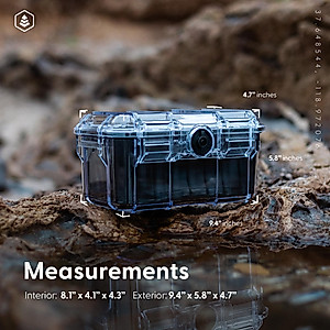 Evergreen 58 Waterproof Dry Box Protective Case - Travel Safe/Mil Spec/USA Made - for Cameras, Lenses, Phones, Pistols, First Aid, Boating, Water Sports, Tacklebox, Ammo Can, Deck Boxes (Orange)