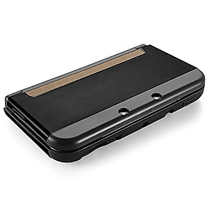 TNP Protective Case Compatible with Nintendo New 3DS XL LL 2015, Black - Plastic + Aluminum Full Body Protective Snap-on Hard Shell Skin Case Cover New Modified Hinge-Less Design