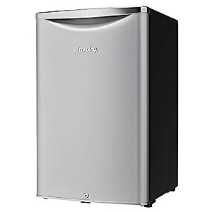 Danby DAR044A6DDB Contemporary Classic 4.4 Cu.Ft. Mini Fridge, Compact Refrigerator for Bedroom, Living Room, Bar, Dorm, Kitchen, Office, E-Star in Silver, 3 Sq Ft
