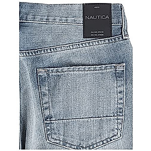 Nautica Men's Vintage Straight Denim Jeans, Sand Wash, 36W x 30L