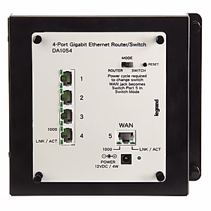 Legrand, Home Office & Theater, Wireless Router, Dual Band Antenna, Black, 4 Port, DA1054