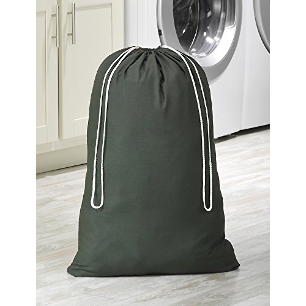 Whitmor 6353-1191-GRN Cotton Laundry Bag-Duffel Green