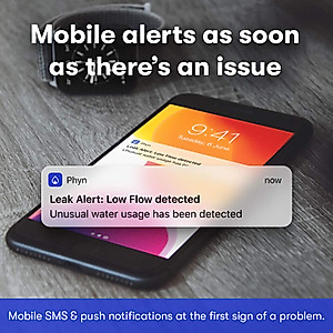 Phyn Smart Water Assistant: DIY-Installed Smart Home Water Usage Monitor & Leak Detector (Compatible with Alexa)